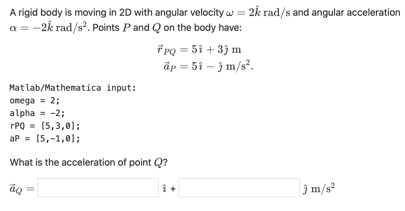 Solved A rigid body is moving in 2D with angular velocity w | Chegg.com