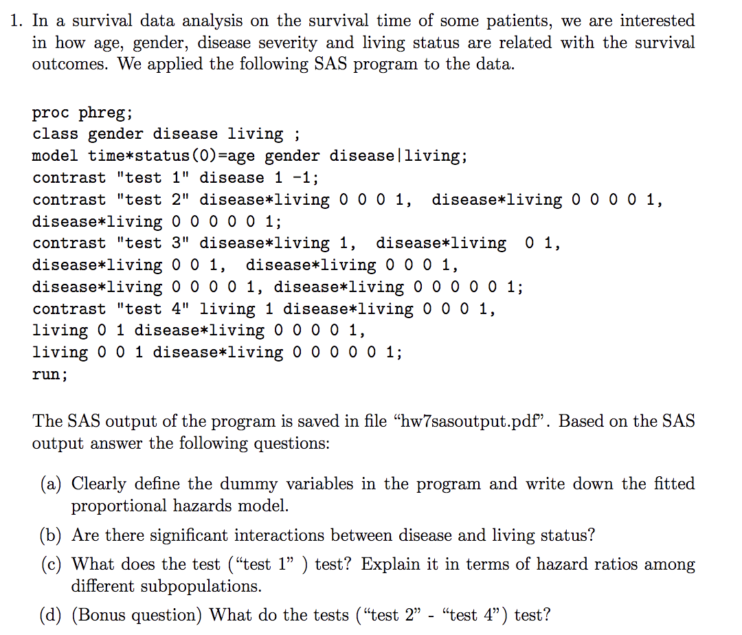 The PHREG Procedure\begin{tabular}{|r|r|r|r|} \hline | Chegg.com