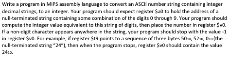 Solved Write a program in MIPS assembly language to convert | Chegg.com