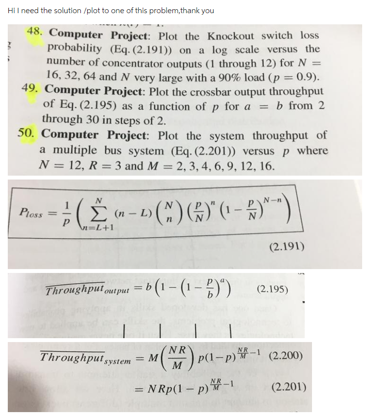 Solved Hi I need the solution /plot to one of this | Chegg.com