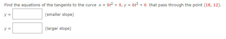 Solved Find the equations of the tangents to the curve | Chegg.com
