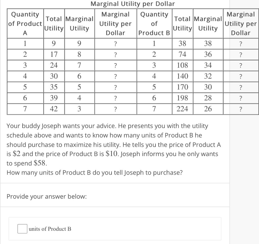 Solved Your buddy Joseph wants your advice. He presents you | Chegg.com