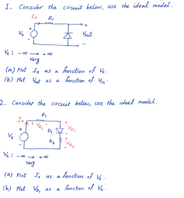 Solved Consider the circuit below, use the ideal | Chegg.com