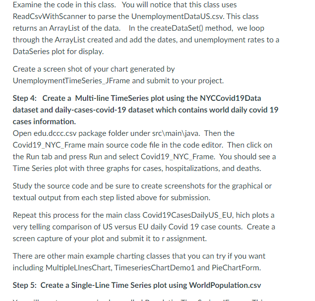 Project 7: Final Project - Reading CSV files for Data | Chegg.com ...