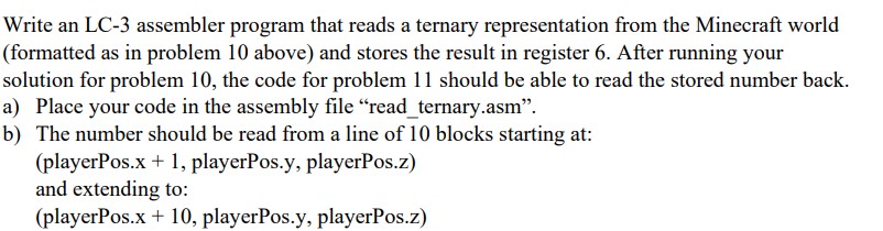 write an LC3 assembly program for all of the | Chegg.com