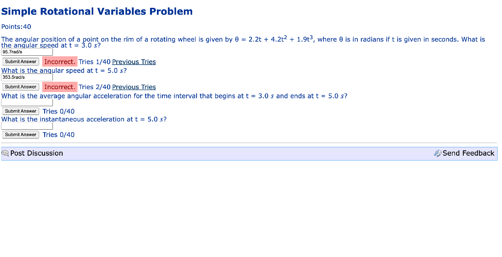 Solved Simple Rotational Variables Problem Points40 The 3679