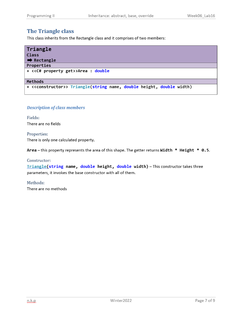 Solved In this exercise you will be using inheritance to | Chegg.com