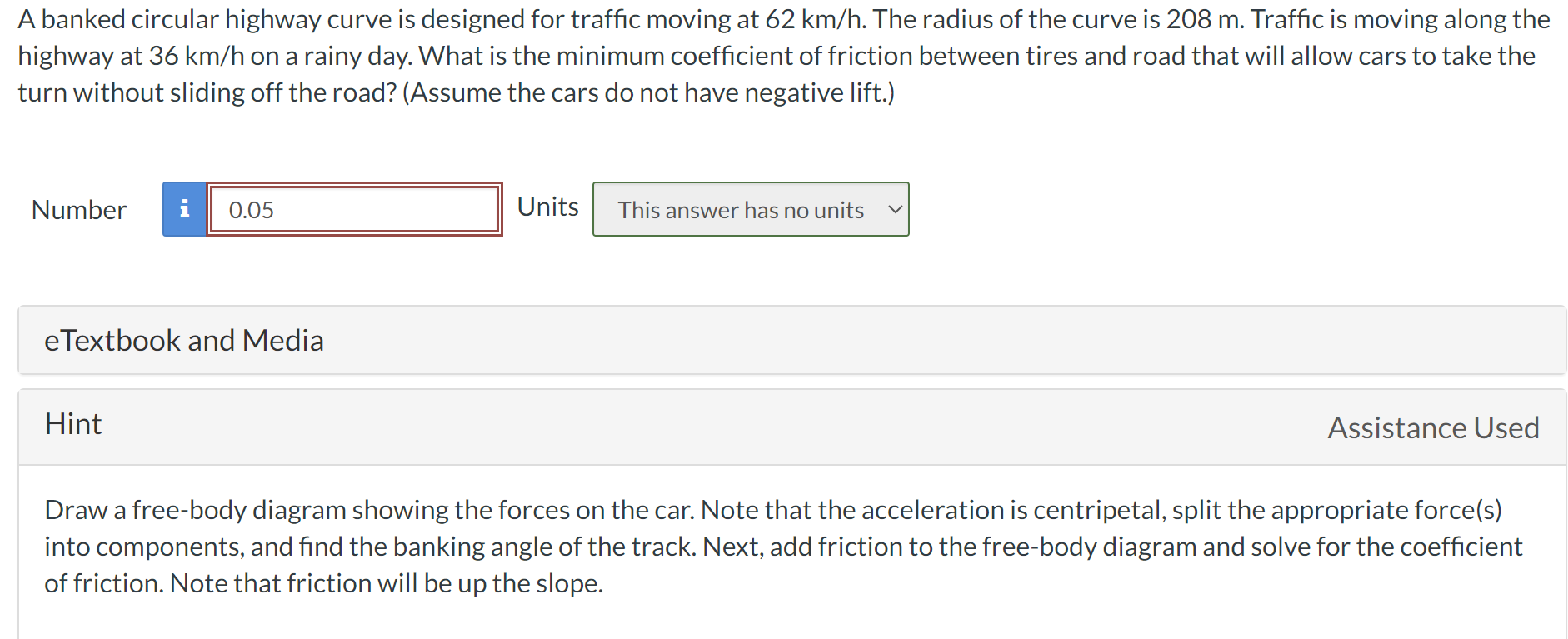 Solved A banked circular highway curve is designed for | Chegg.com
