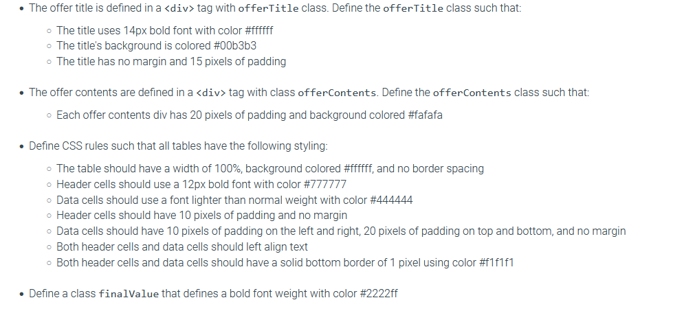 Solved 4.9 LAB: Auto loan (CSS) Create an external | Chegg.com