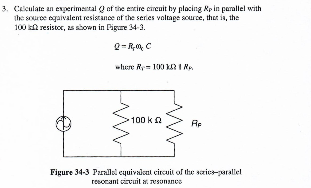 Solved 3. Calculate an experimental Q of the entire circuit | Chegg.com