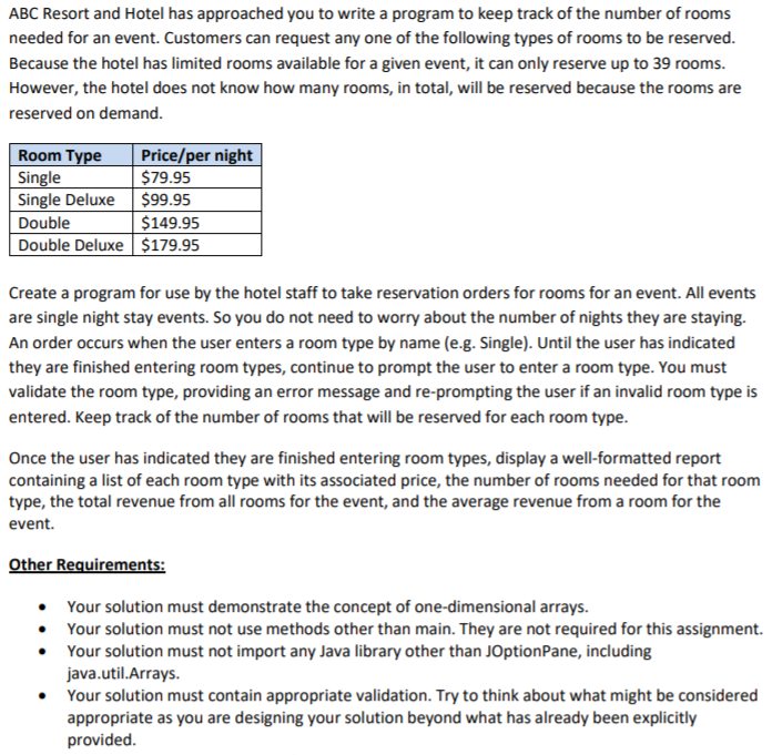 Solved Write a JAVA code and remember to use the JOptionPane | Chegg.com