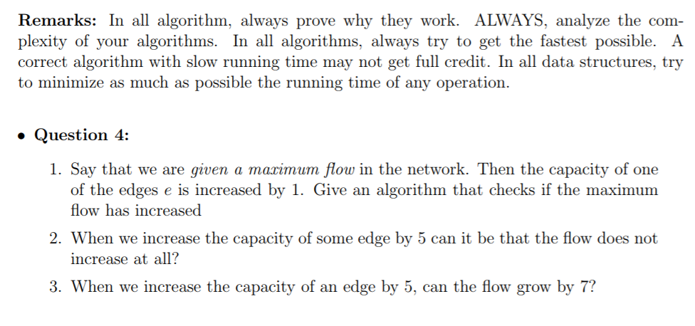 Remarks: In all algorithm, always prove why they | Chegg.com