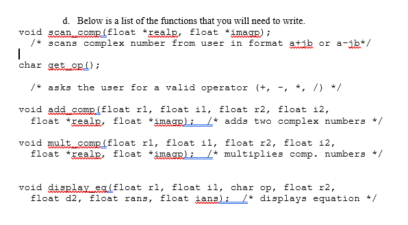 3. Problem: Complex Calculator (modified) a. Name | Chegg.com