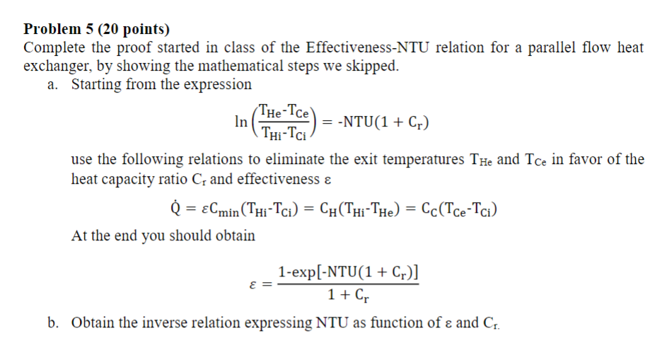 Solved Problem 5 (20 points) Complete the proof started in | Chegg.com