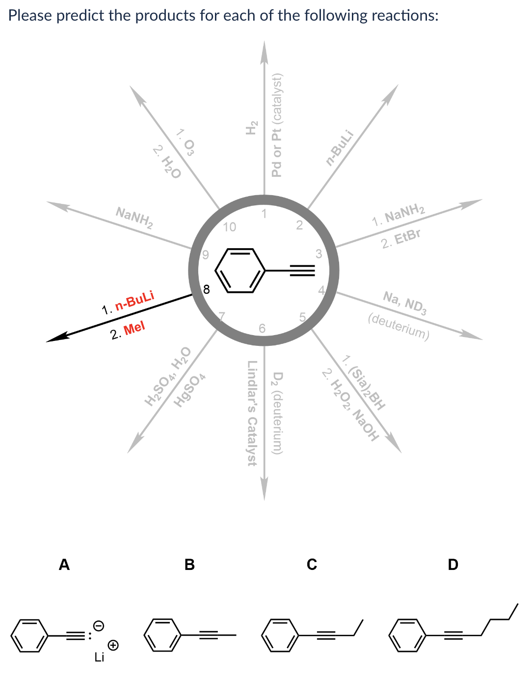 Solved Please predict the products for each of the | Chegg.com