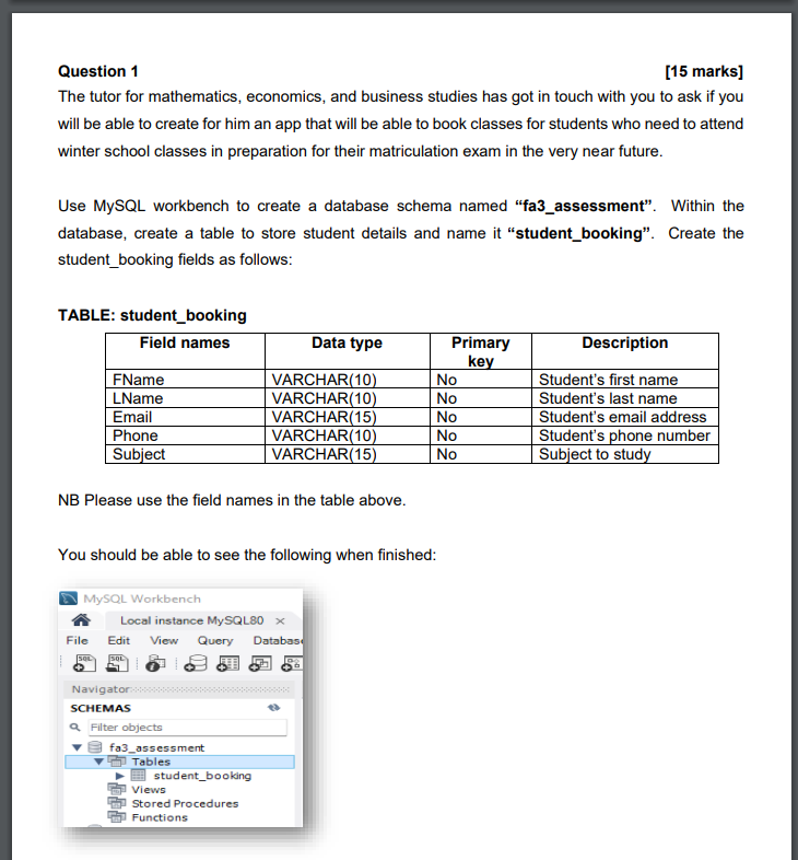 Solved Question 1 [15 ﻿marks]The tutor for mathematics, | Chegg.com