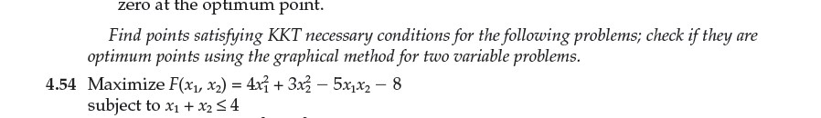 Solved zero at the optimum point. Find points satisfying KKT | Chegg.com