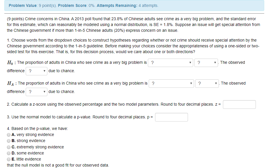 Solved Problem Value: 9 points). Problem Score: 0%. Attempts | Chegg.com
