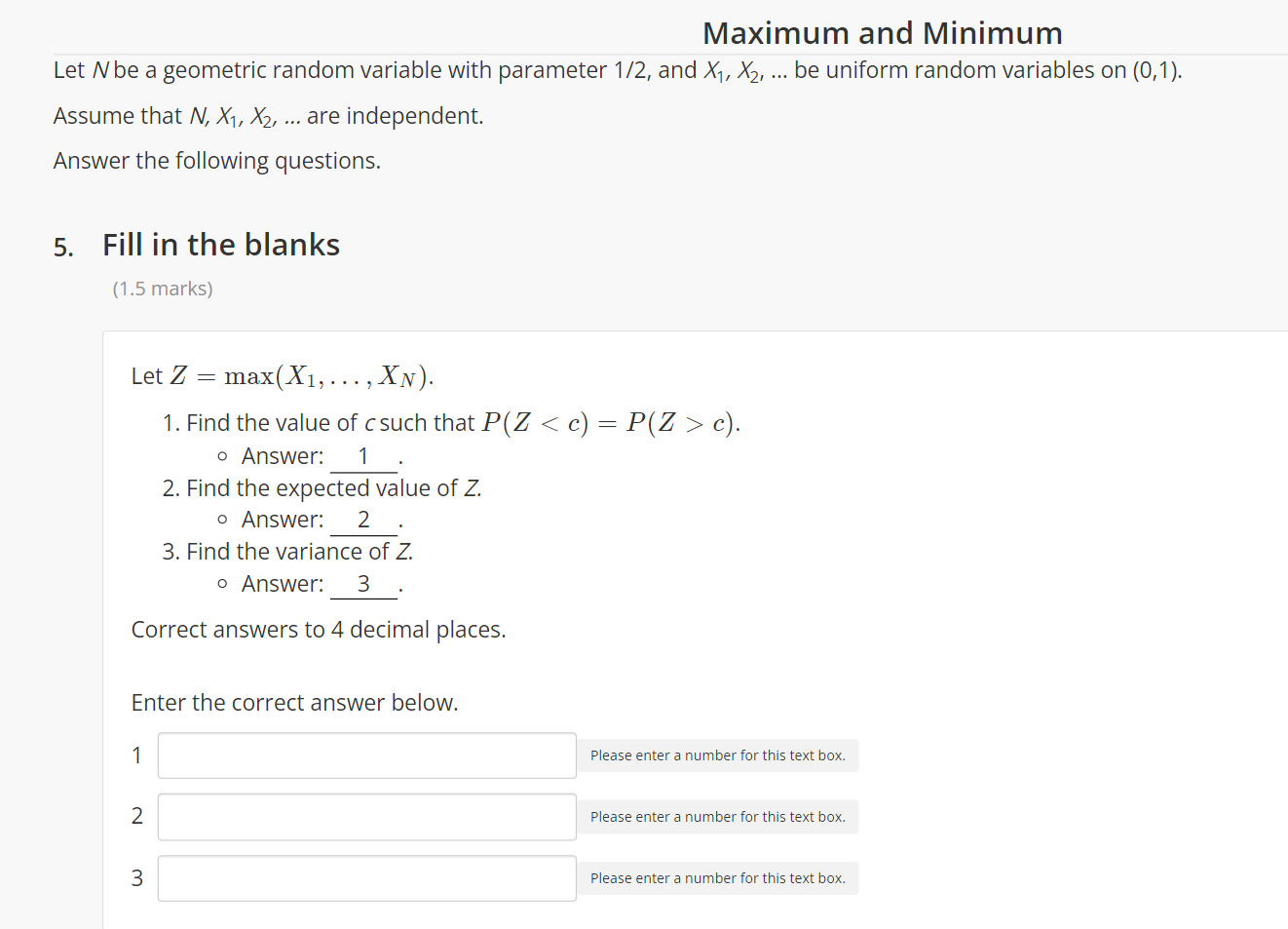 Let N Be A Geometric Random Variable With Parameter 