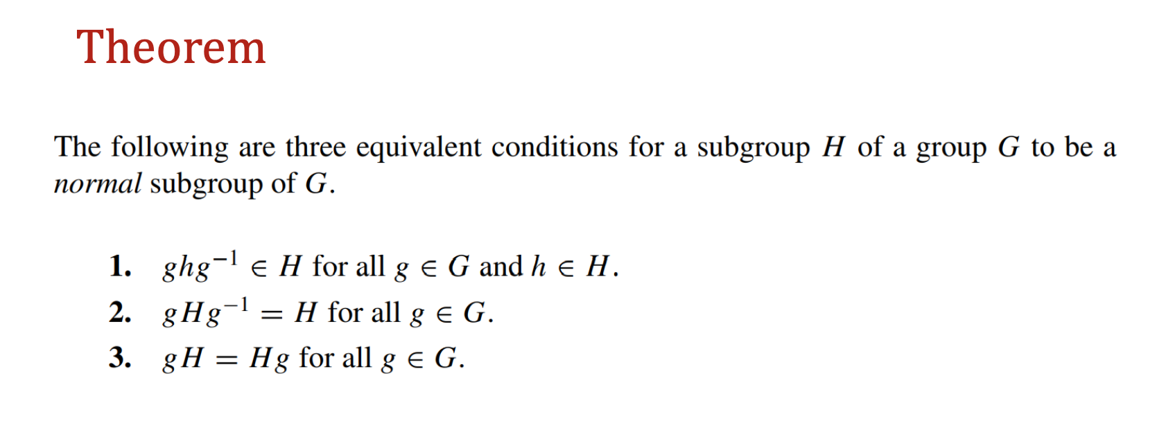 The following are three equivalent conditions for a | Chegg.com