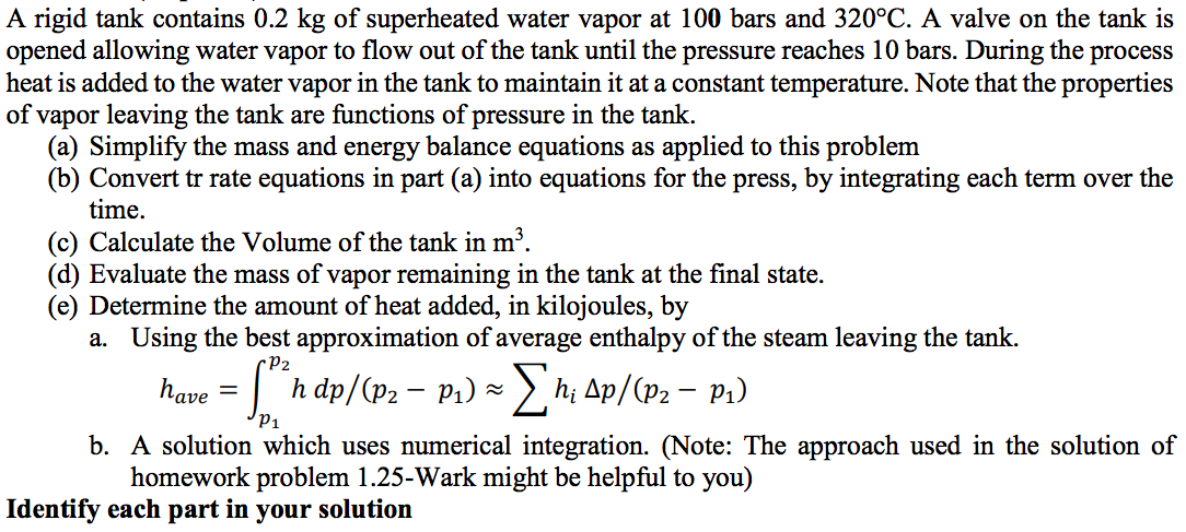 Solved A rigid tank contains 0.2 kg of superheated water | Chegg.com