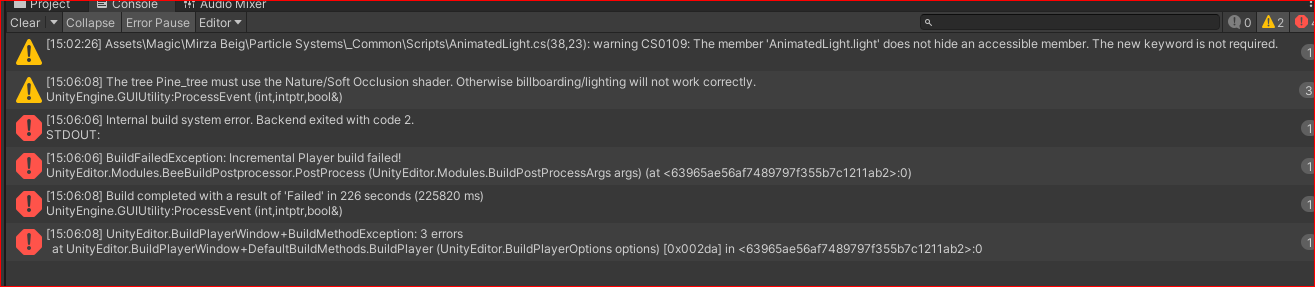 Solved I have errors when I try to publish a webgl in my | Chegg.com