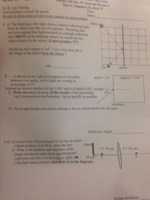 Solved The drawing to the right shows a mirror reflecting | Chegg.com