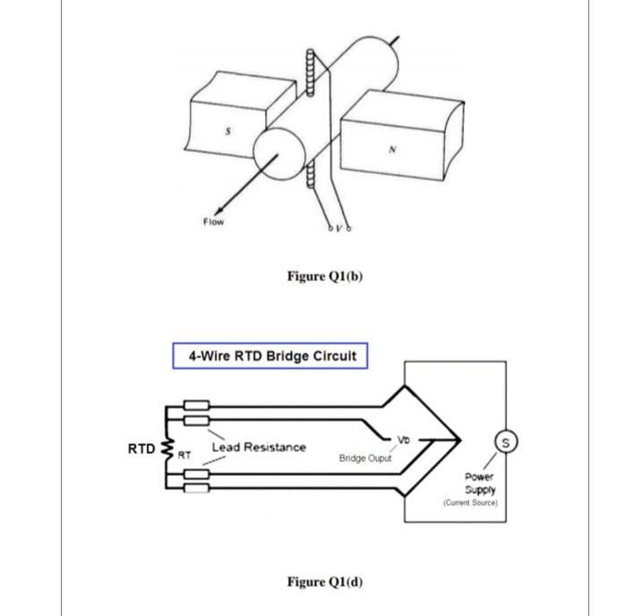 Solved N Flow Figure Q1(b) 4-Wire RTD Bridge Circuit 3 문 RTD | Chegg.com