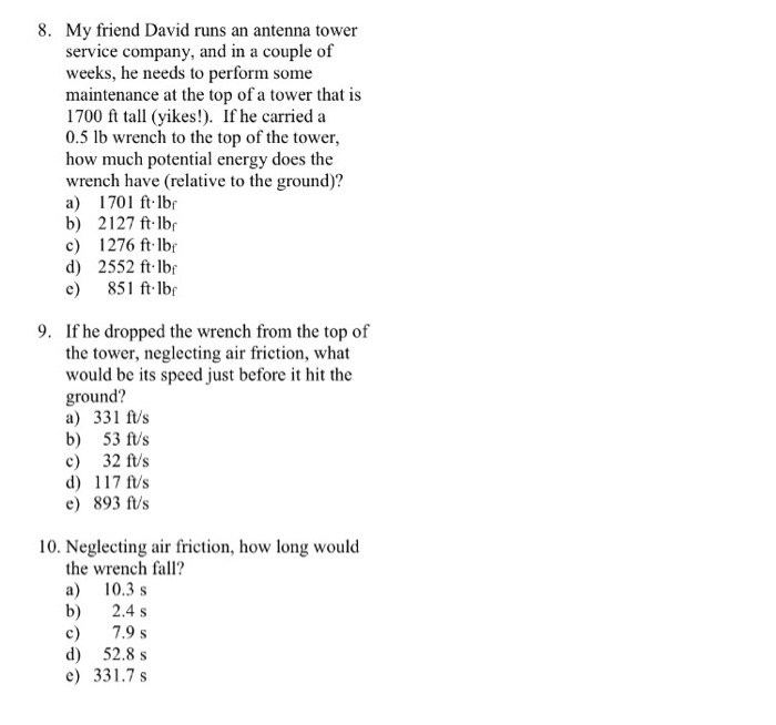 Solved Multiple Choice (5 points/each) 1. An object wil | Chegg.com