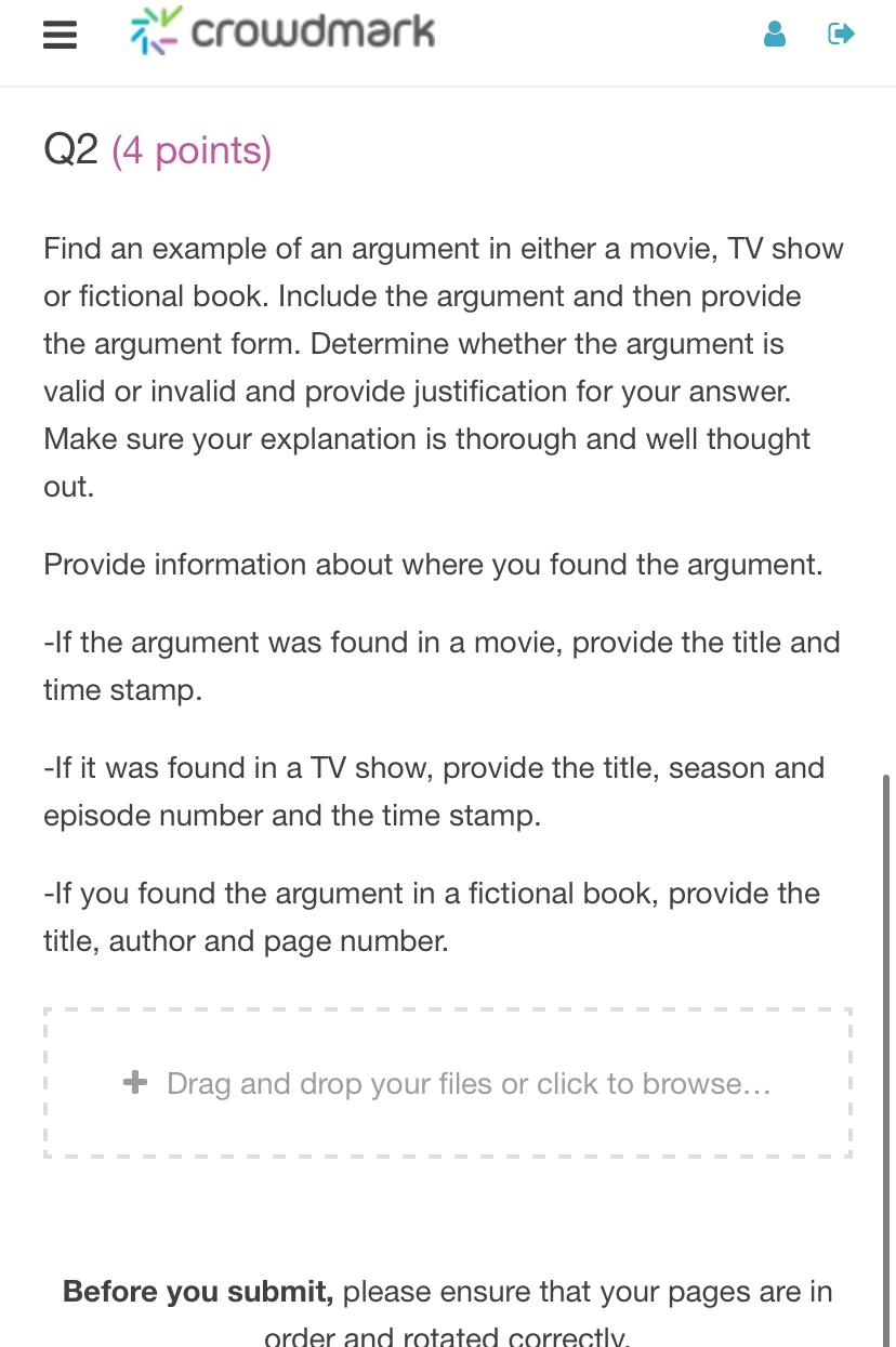 Solved 5 crowdmark Q2 (4 points) Find an example of an | Chegg.com