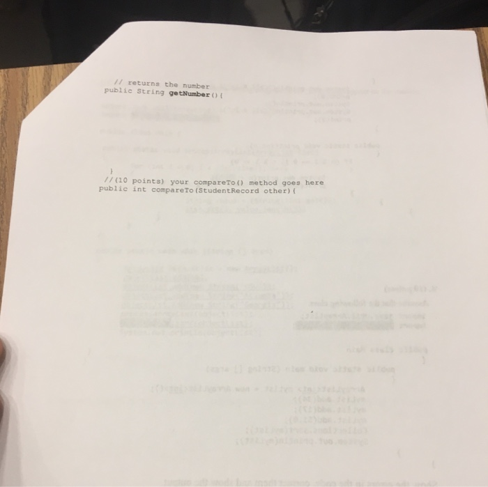 Solved (25 points) Suppose you have the class StudentRecord | Chegg.com