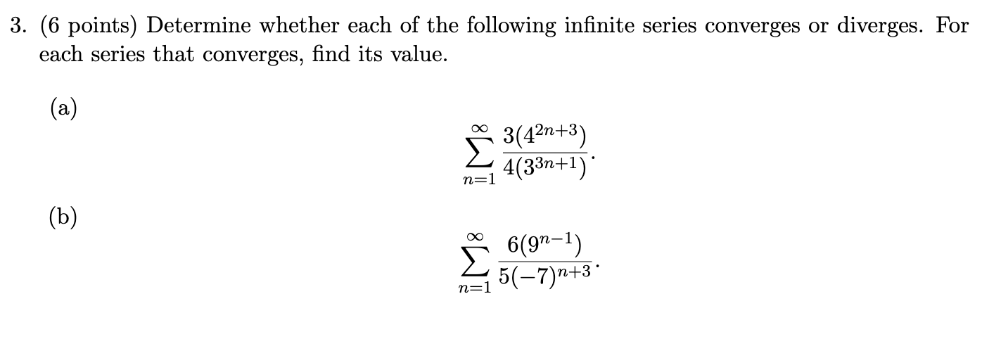 Solved 3. (6 points) Determine whether each of the following | Chegg.com
