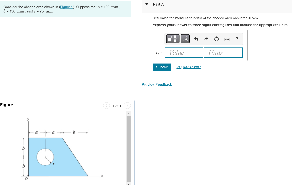 Solved Consider the shaded area shown in (Figure 1). Suppose | Chegg.com