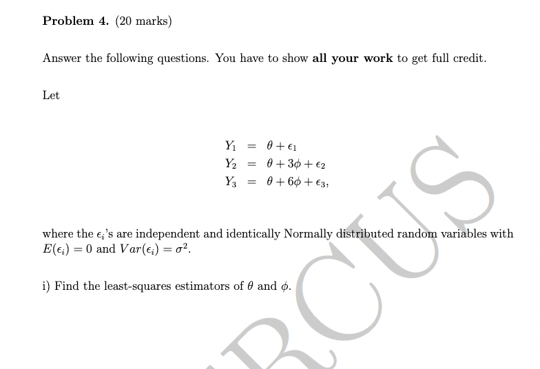 Solved Problem 4. (20 ﻿marks)Answer the following questions. | Chegg.com