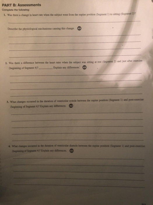 Solved PART B: Assessments Complete the following: 1. Was | Chegg.com