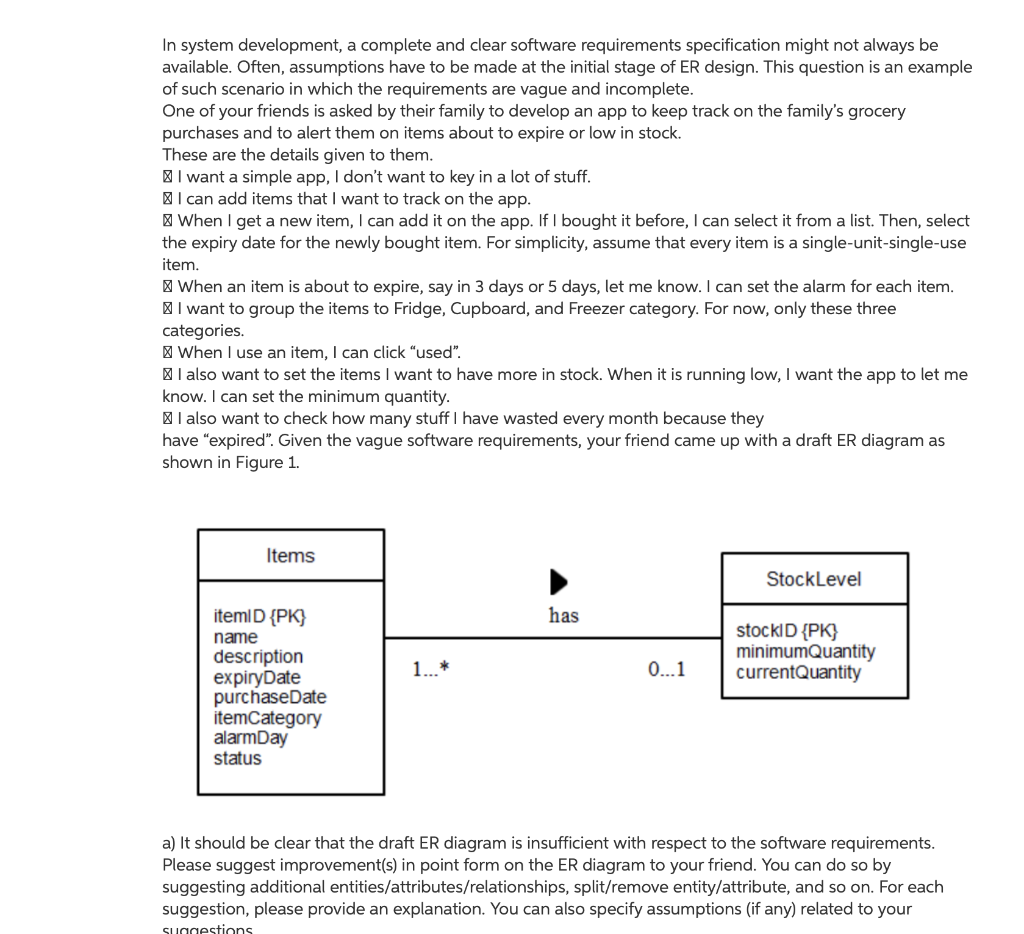 Solved In system development, a complete and clear software | Chegg.com