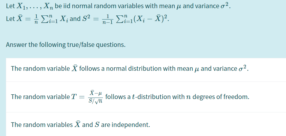 Solved Let X1, ... , Xn be iid normal random variables with | Chegg.com