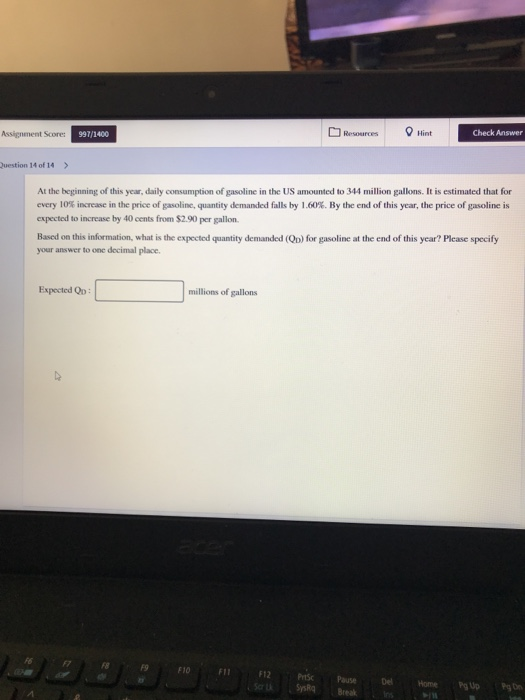 Solved Assignment Score Resources Hint Check Answer 997/1400 | Chegg.com