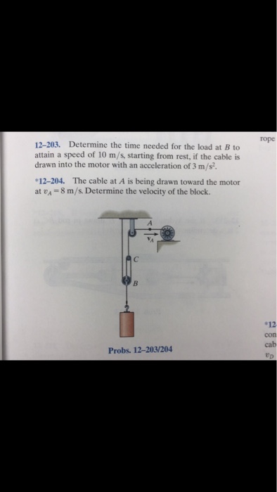 Solved Determine the time needed for the load at B to attain | Chegg.com