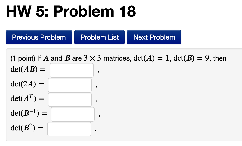 Solved HW 5: Problem 18 Previous Problem Problem List Next | Chegg.com