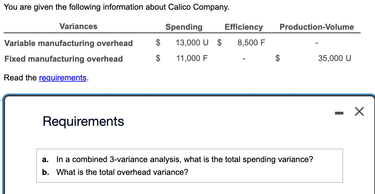 Solved You are given the following information about Calico | Chegg.com
