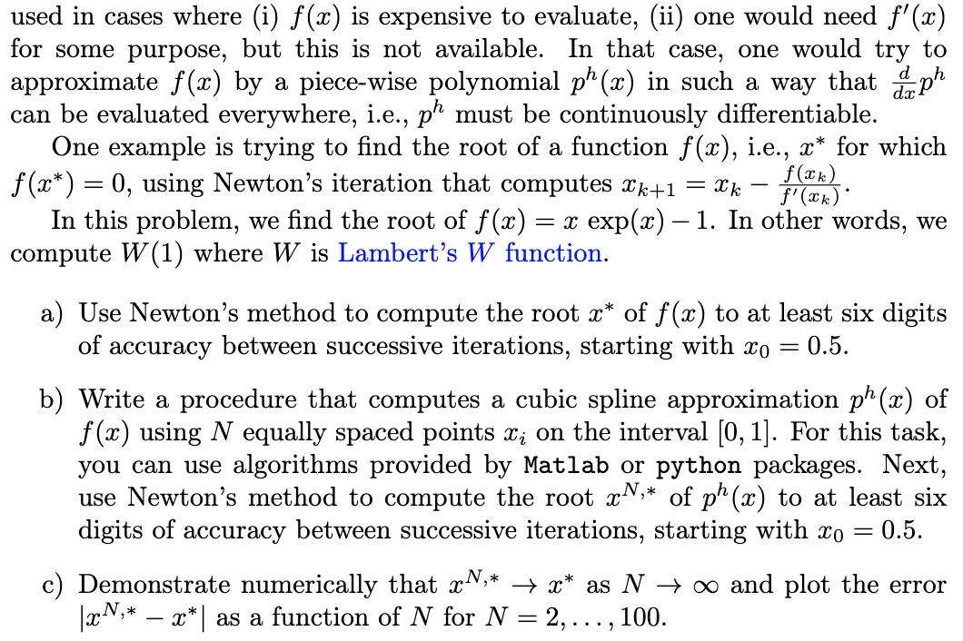 (Spline interpolation as program). Spline | Chegg.com