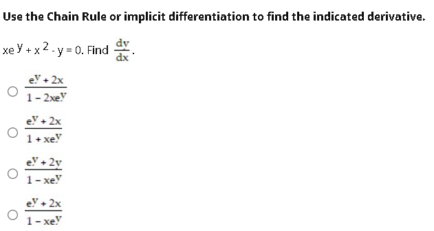Solved Use the Chain Rule or implicit differentiation to | Chegg.com