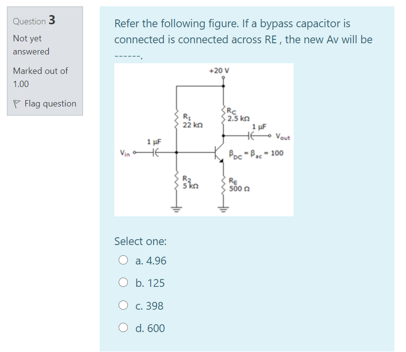 Solved Question 3 Refer the following figure. If a bypass | Chegg.com