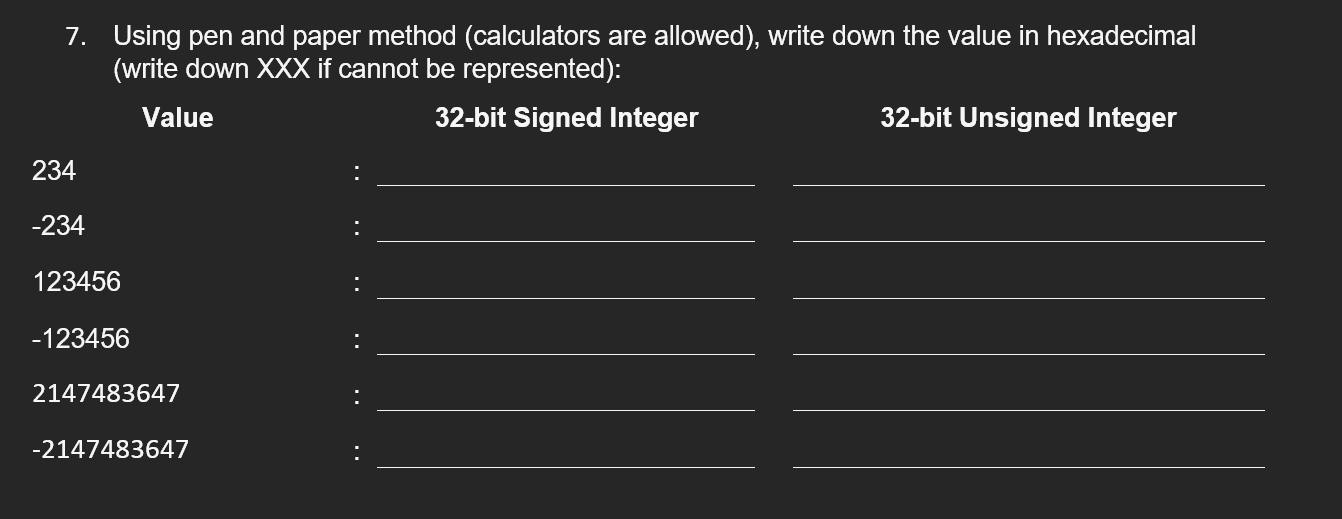 Solved 7. Using pen and paper method (calculators are | Chegg.com