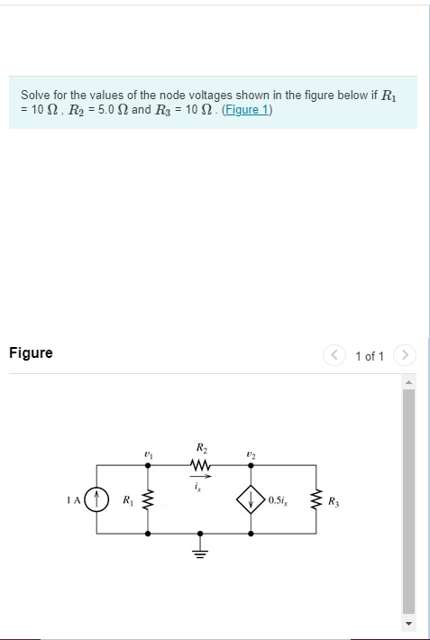 Solved Solve for the values of the node voltages shown in | Chegg.com