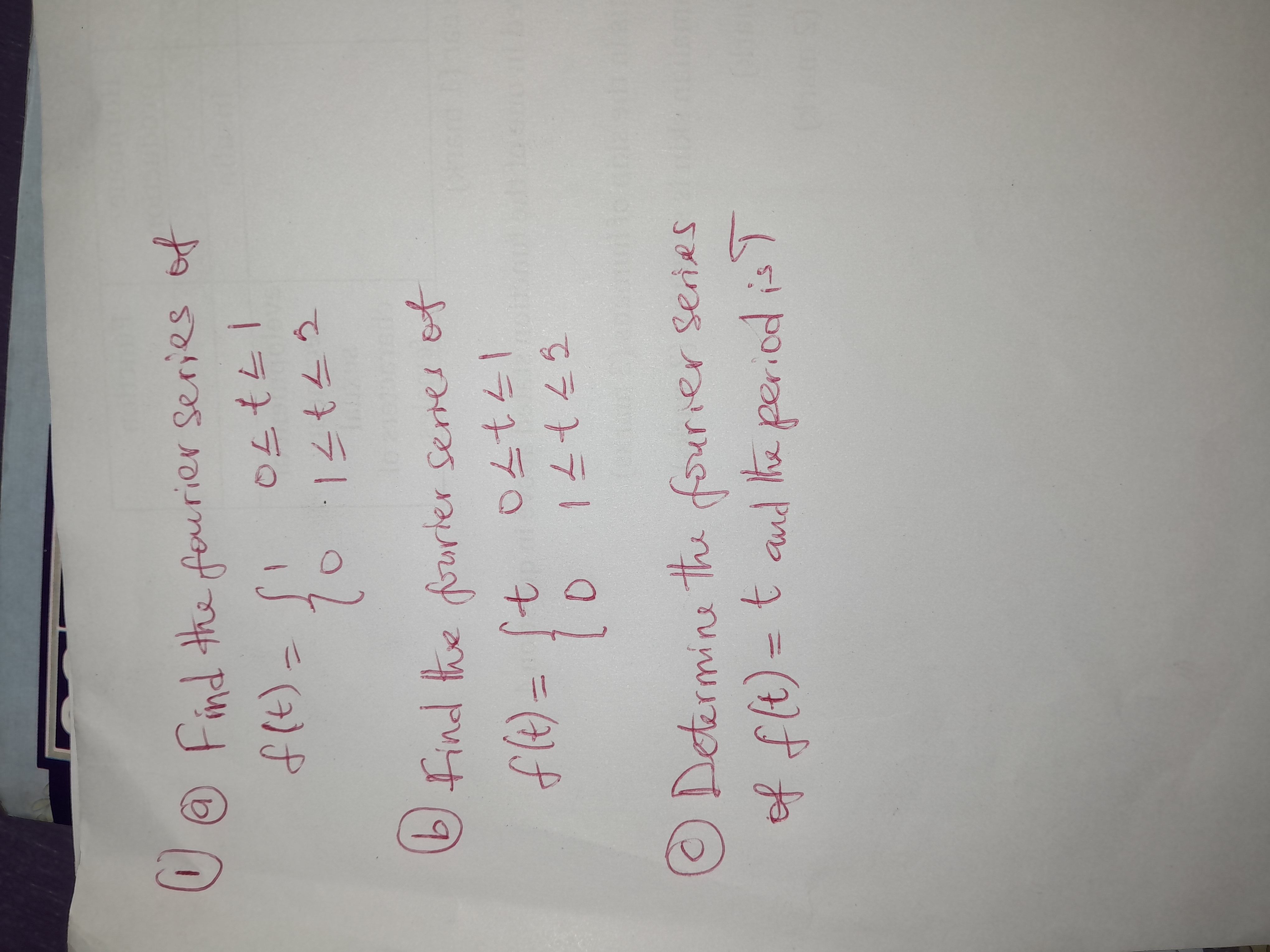 Solved (1) (a) Find the fourier series of \\[ | Chegg.com