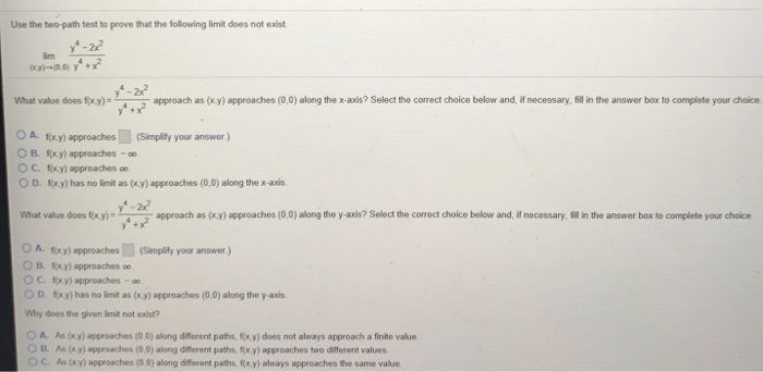 Solved Use the two-path test to prove that the following | Chegg.com