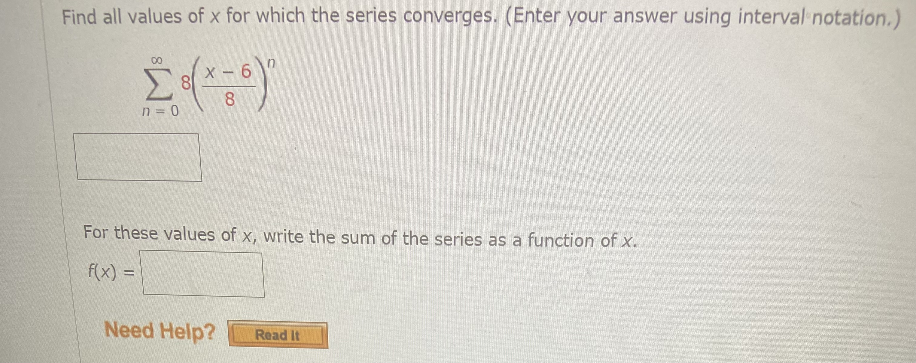 Solved Find all values of \\( x \\) for which the series | Chegg.com