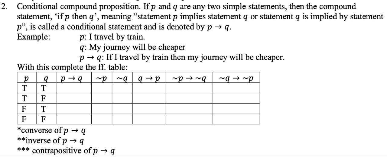 Solved Conditional compound proposition. If p and q are any | Chegg.com Solved Conditional compound proposition. If p and q are any | Chegg.com